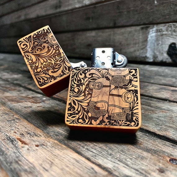 Minions Engraved Wooden Lighter Personalized Gifts & Mementos - Etsy