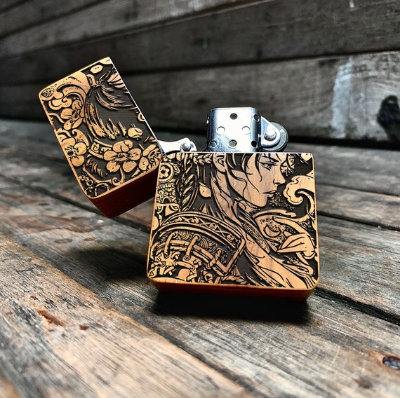 Lara Croft Tomb Raider Java Teakwood Engraved Lighter - Etsy