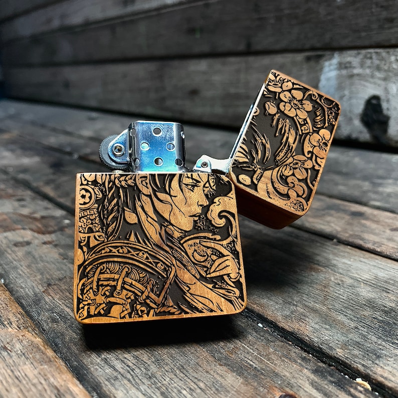 Lara Croft Tomb Raider Java Teakwood Engraved Lighter - Etsy