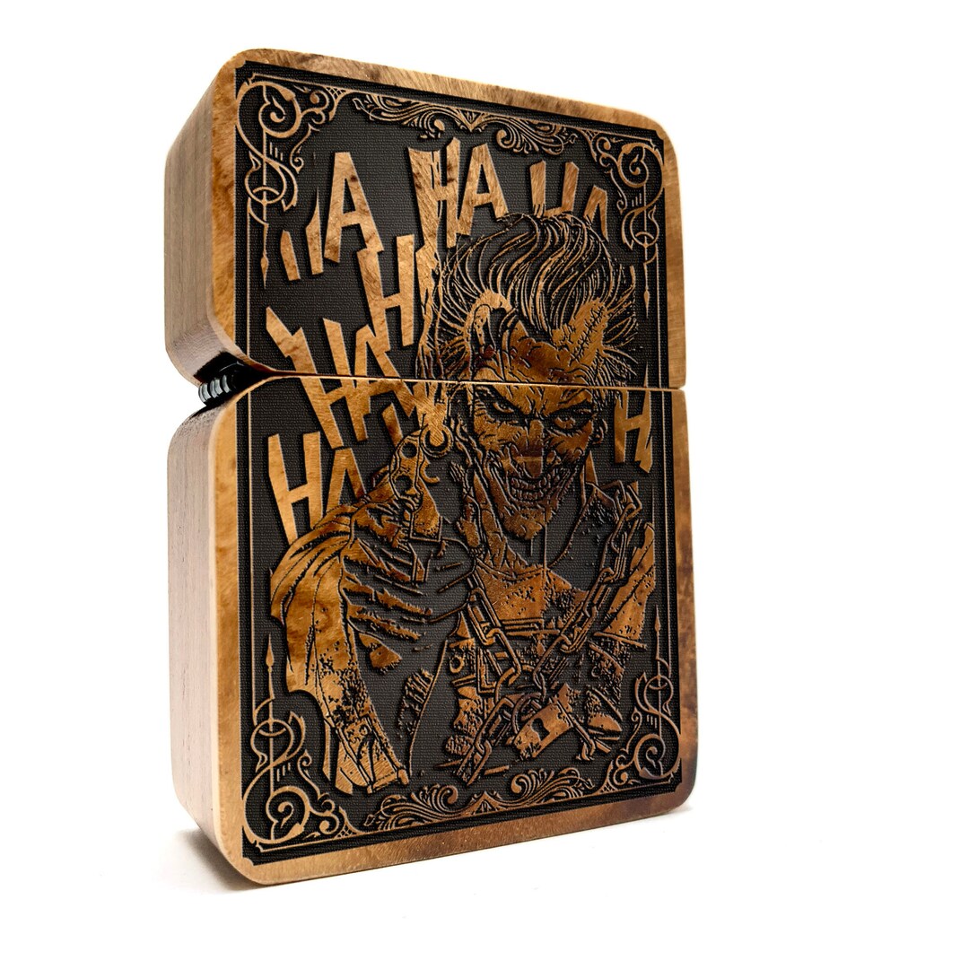 Joker Java Teakwood Engraved Lighter - Etsy