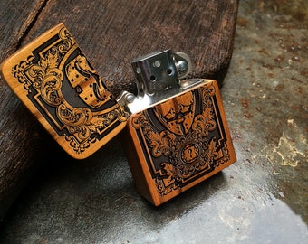 Gun N Roses Java Teak Wood Engraved Lighter - Etsy