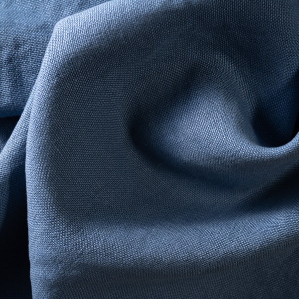 Blue Linen Fabric - Etsy