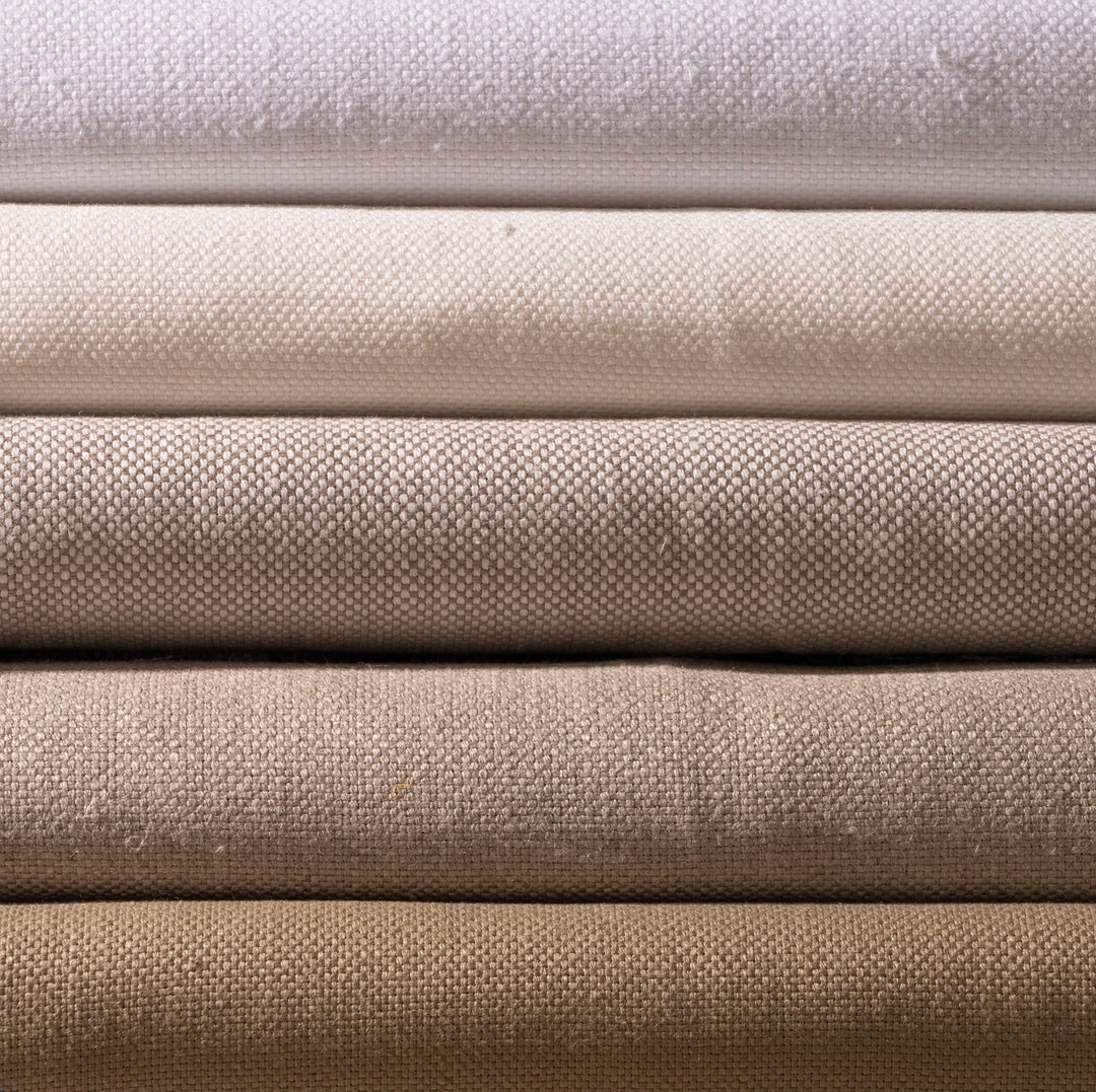 100% Linen Pure Heavy Upholstery Weight Linen Flax Fabric by the Yard ...