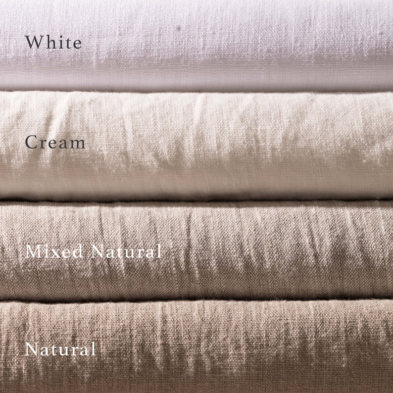 100% Stonewashed Linen Pure Medium Weight Natural Cream Beige - Etsy