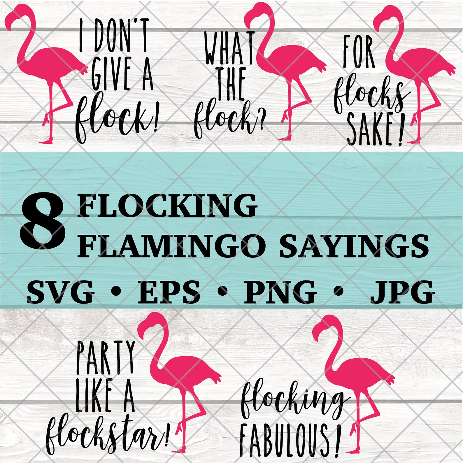 Flocking Flamingo Party SVG, Vinyl, DIGITAL FILE, 8 Sayings and Artwork ...