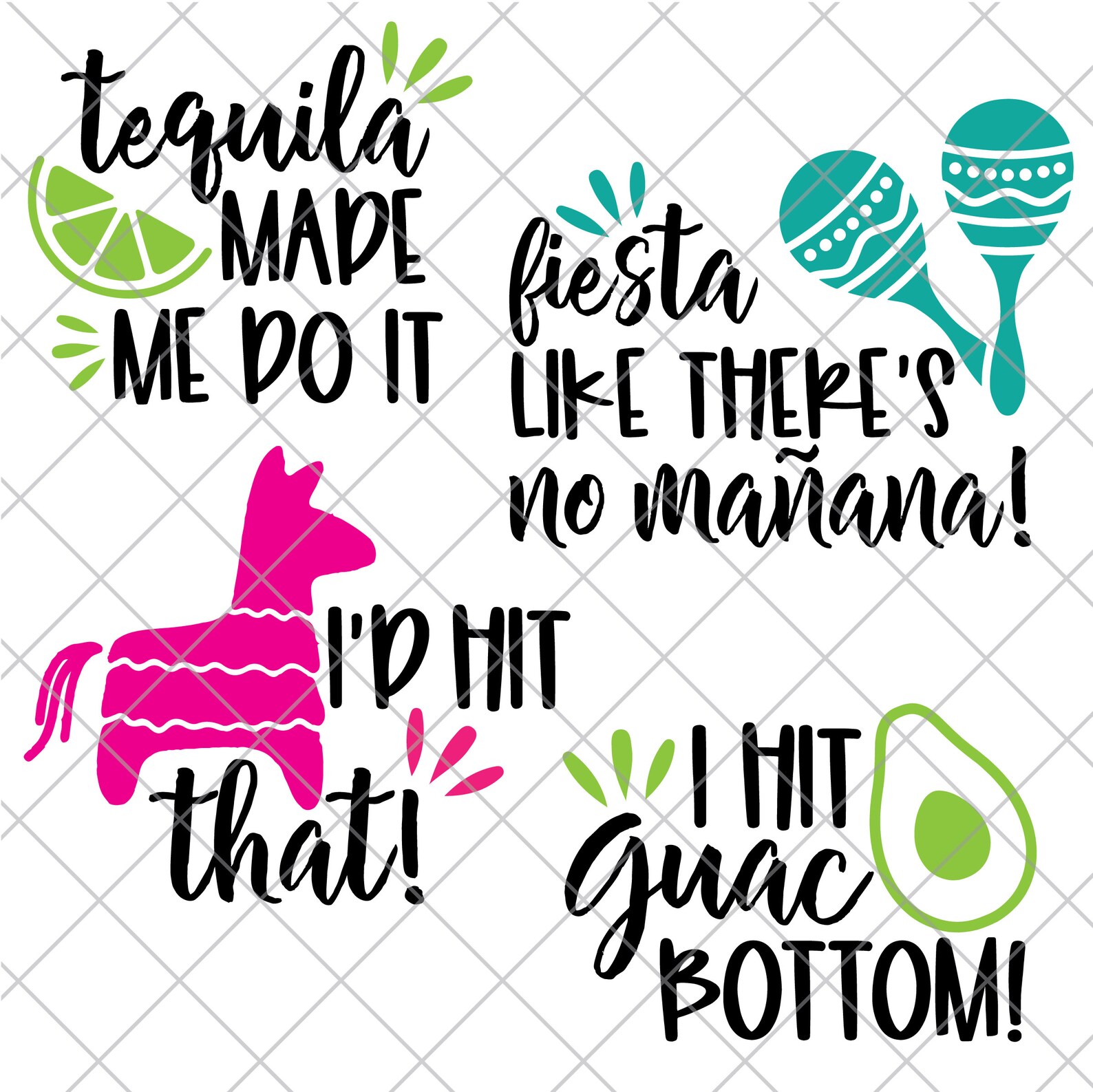 Fiesta Party SVG, Vinyl, DIGITAL FILE, 8 Sayings and Artwork - Etsy