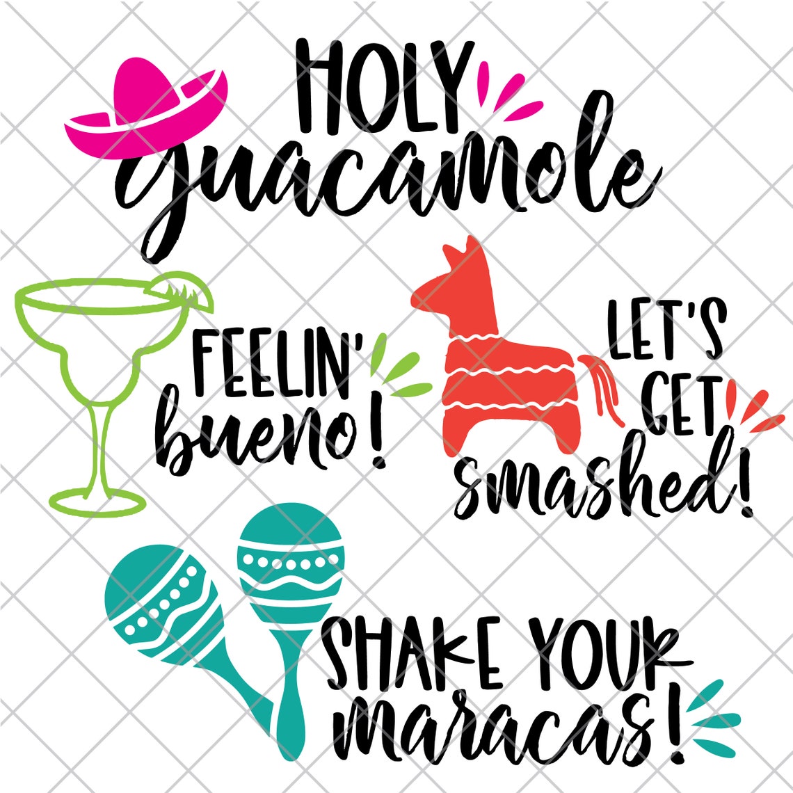 Fiesta Party SVG, Vinyl, DIGITAL FILE, 8 Sayings and Artwork - Etsy