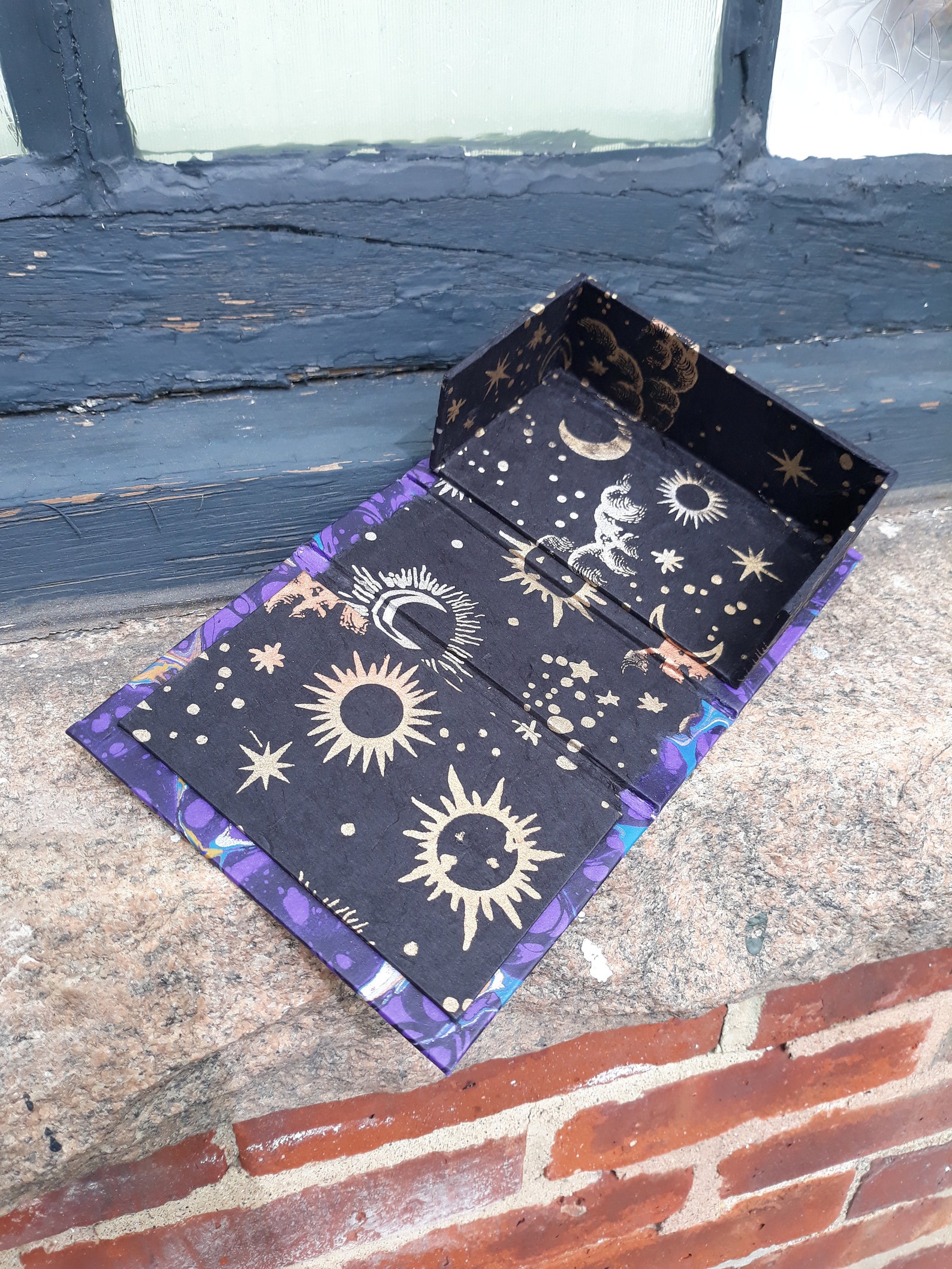 Marbled Purple Celestial Chunky Tarot Deck Box Witchcraft Oracle Altar ...