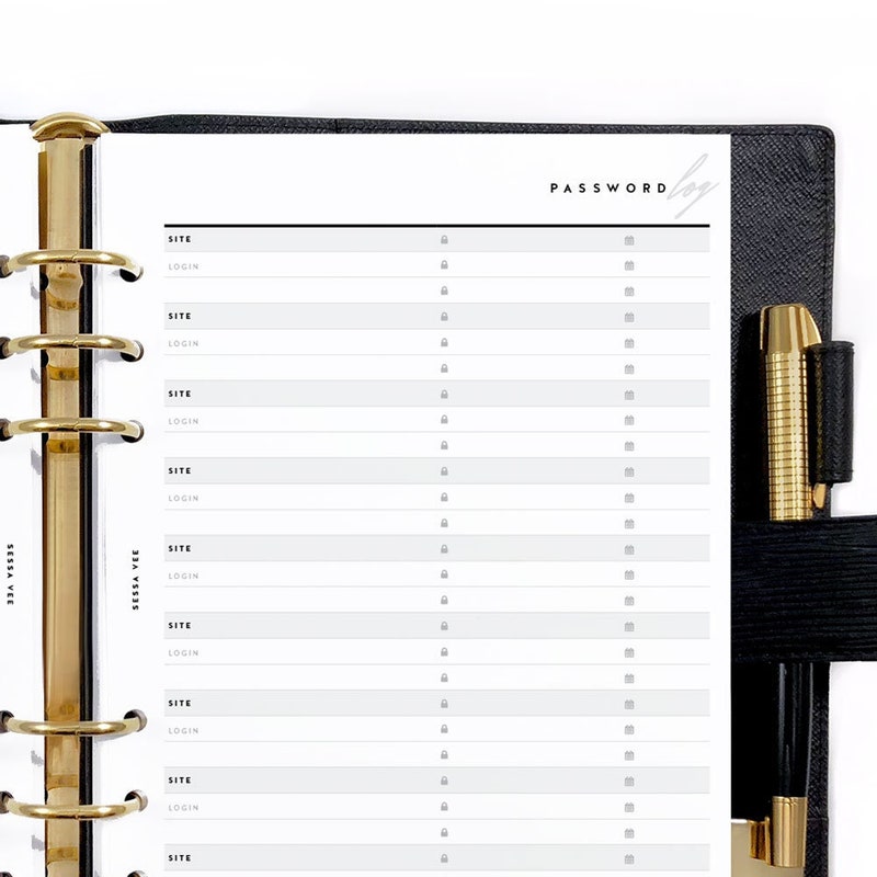 Refillable Password Book - Etsy
