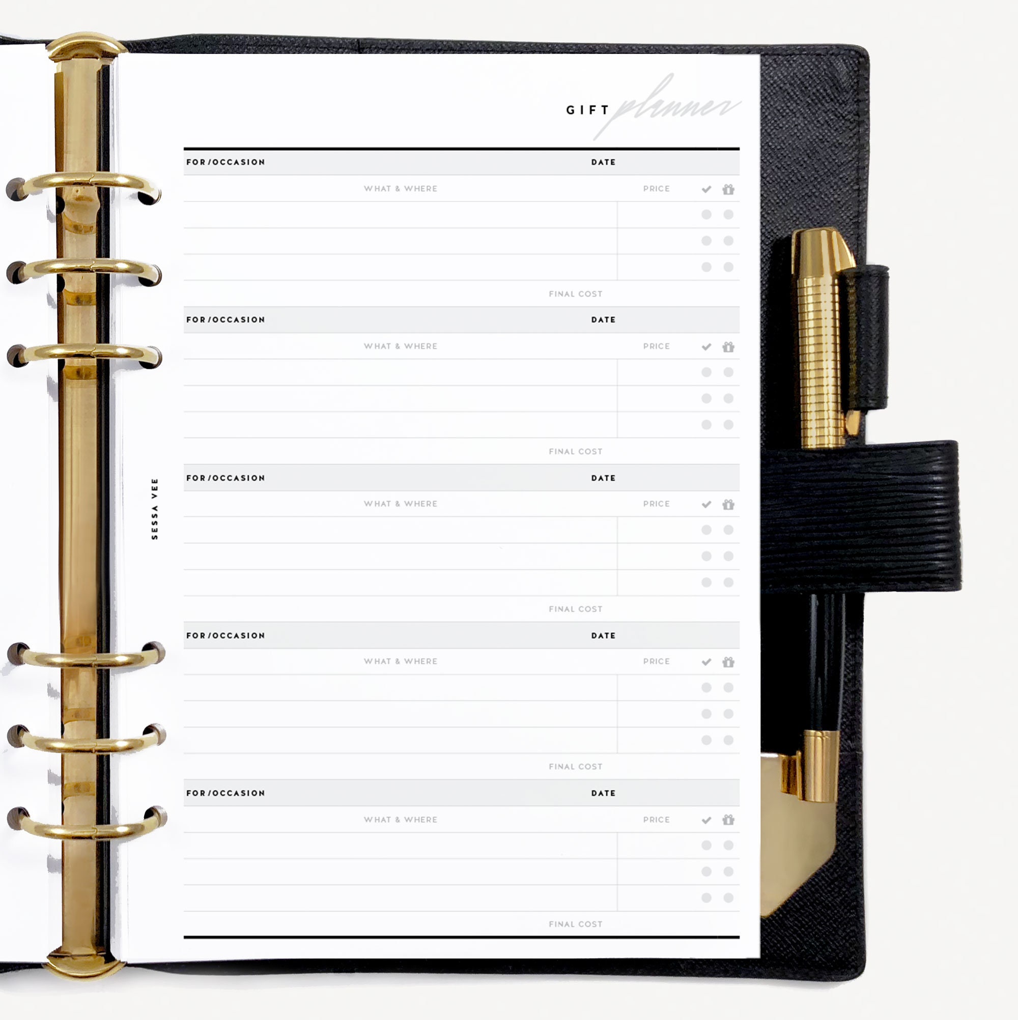 A5 Gift Planner Printable Planner Inserts PDF File V2022 | Etsy