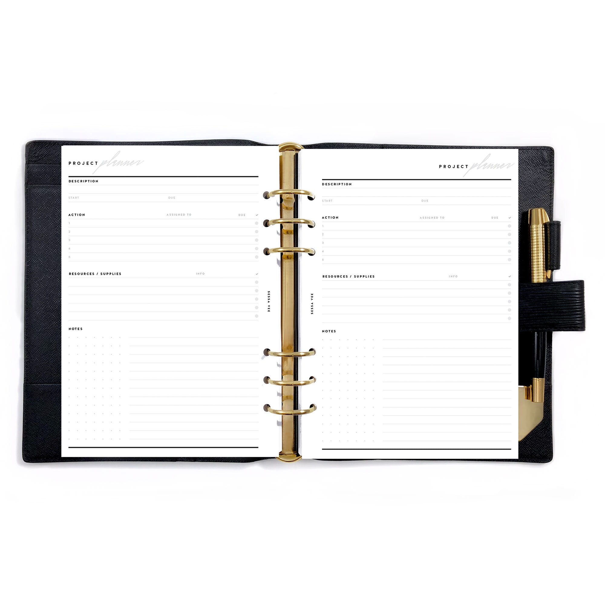 A5 Project Planner & Notes, Printable Planner Inserts [PDF File] - Etsy
