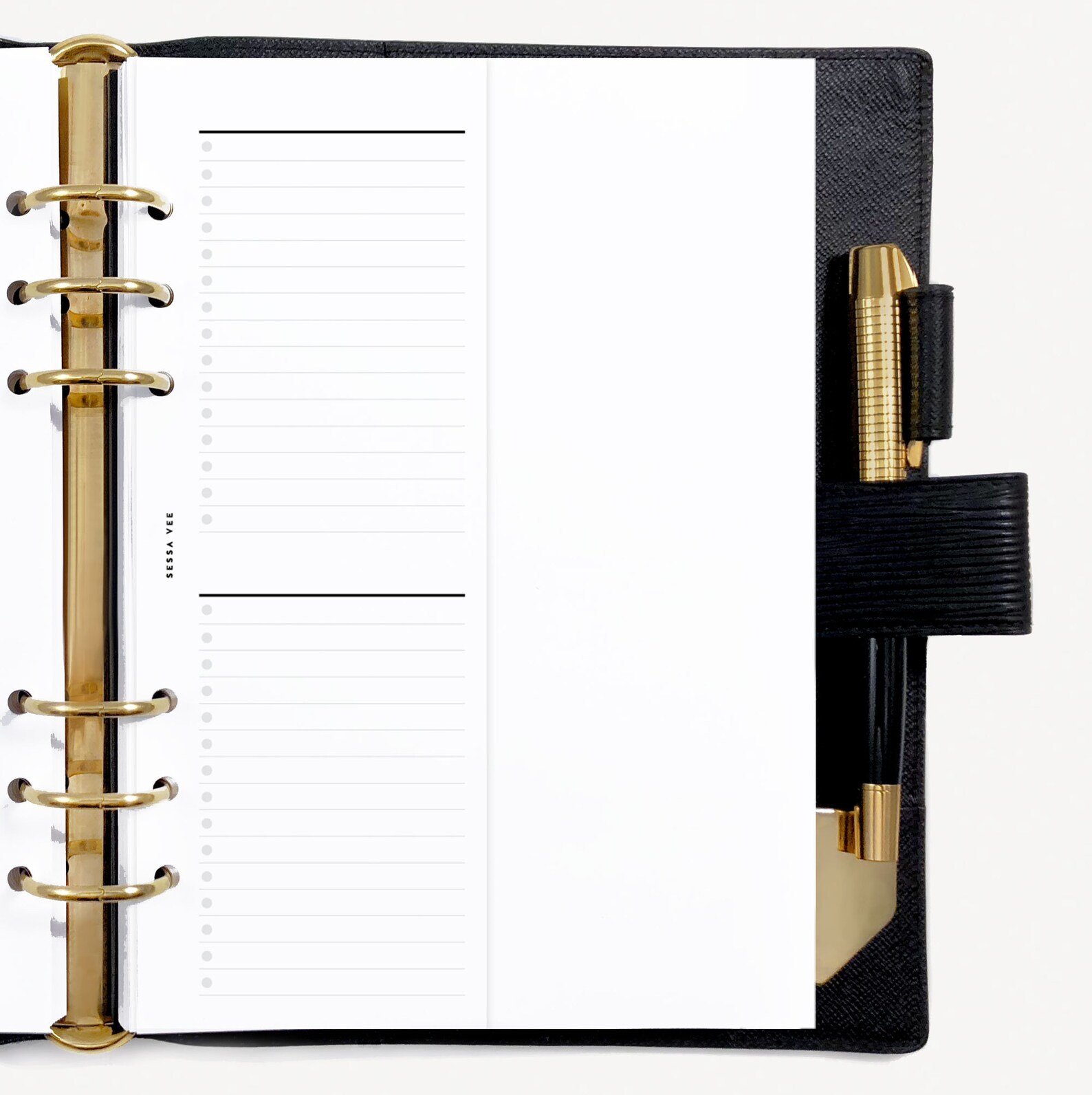 A5 Half Sheet, 2 Checklist, Notes List or Memo, Printable Planner ...
