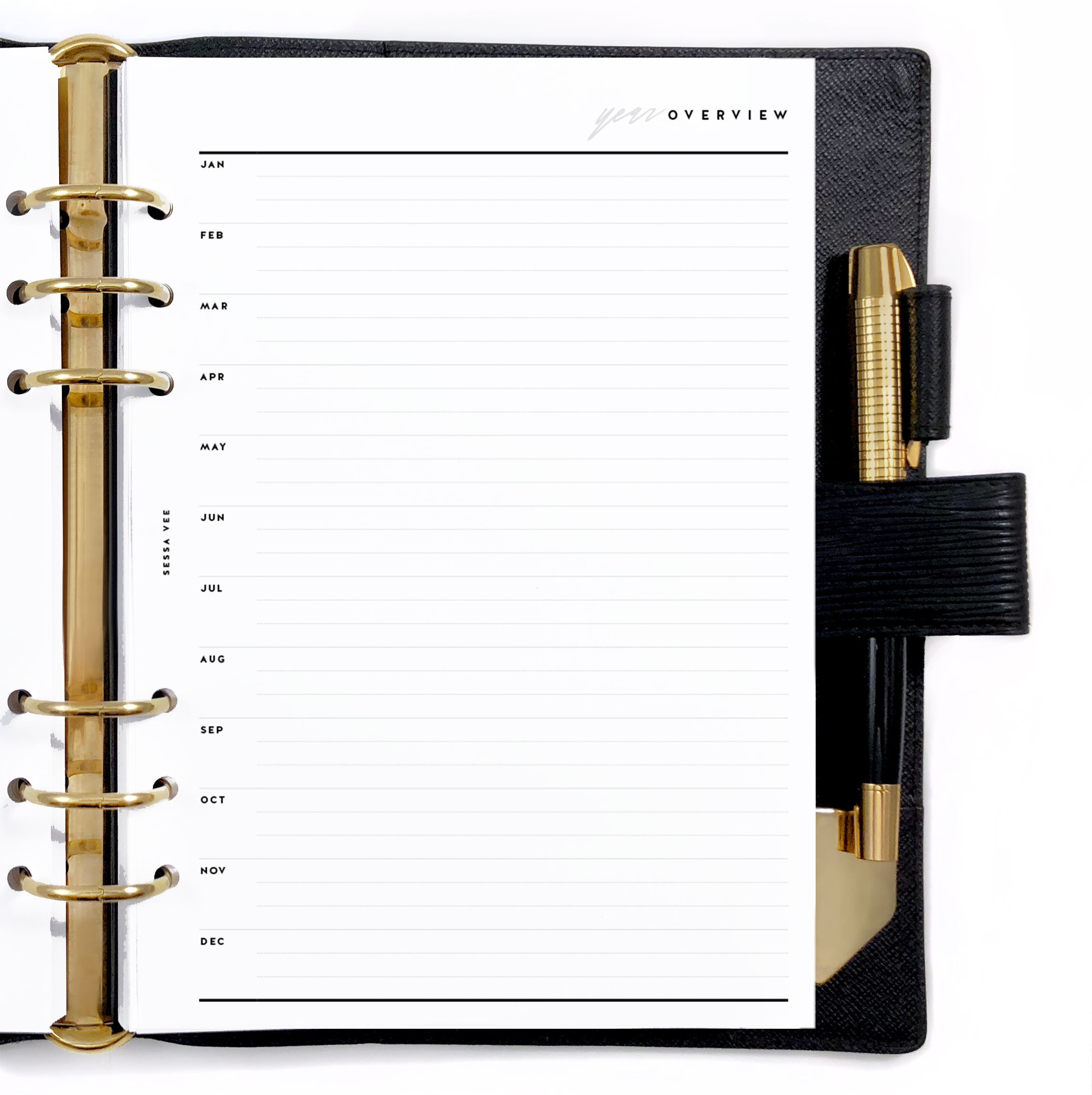 Undated Yearly Bundle, List Style Quarterly, Biannual, & Full Year ...