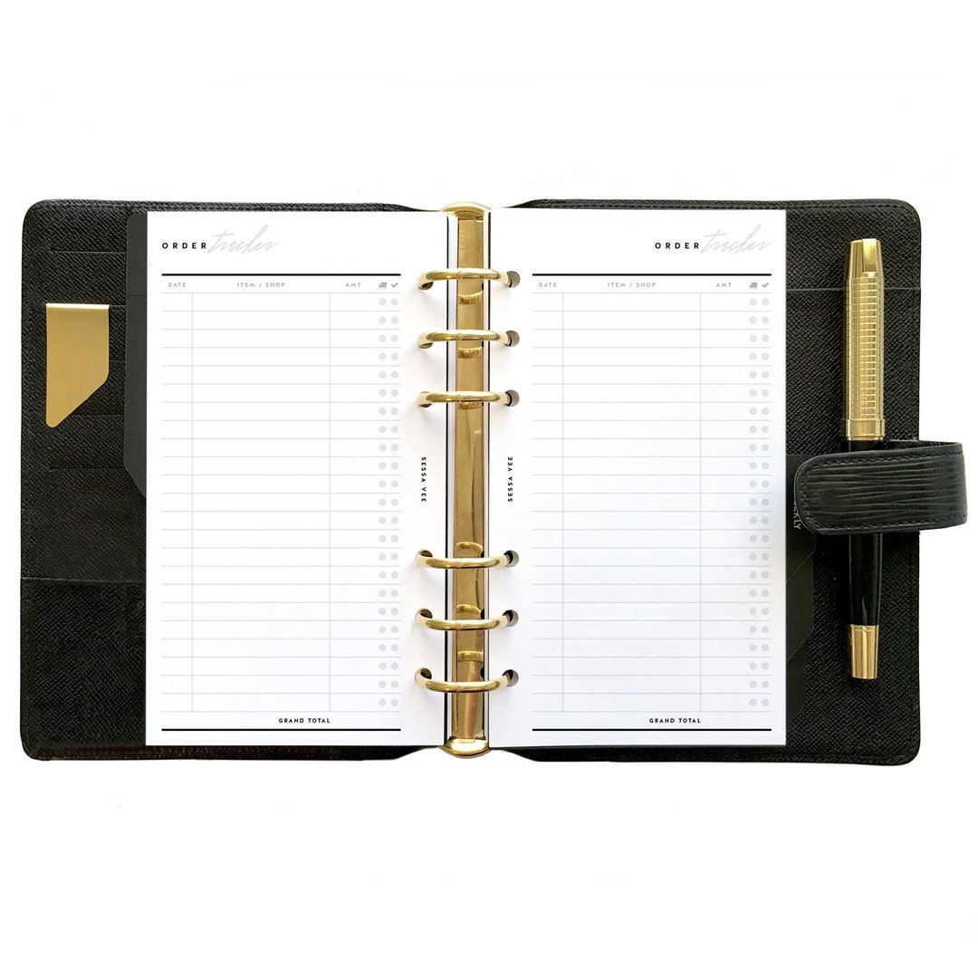 Personal Order Tracker, Printable Planner Inserts [PDF File] - Etsy