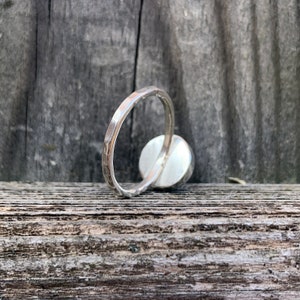 Dendritic Agate Moon Ring - Carved Moon Face Ring - Moon Ring - Red ...