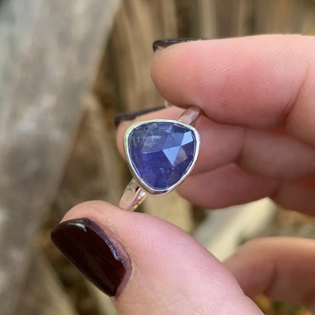 Tanzanite Ring - Tanzanite Stacking Ring - Purple Ring - Sterling ...