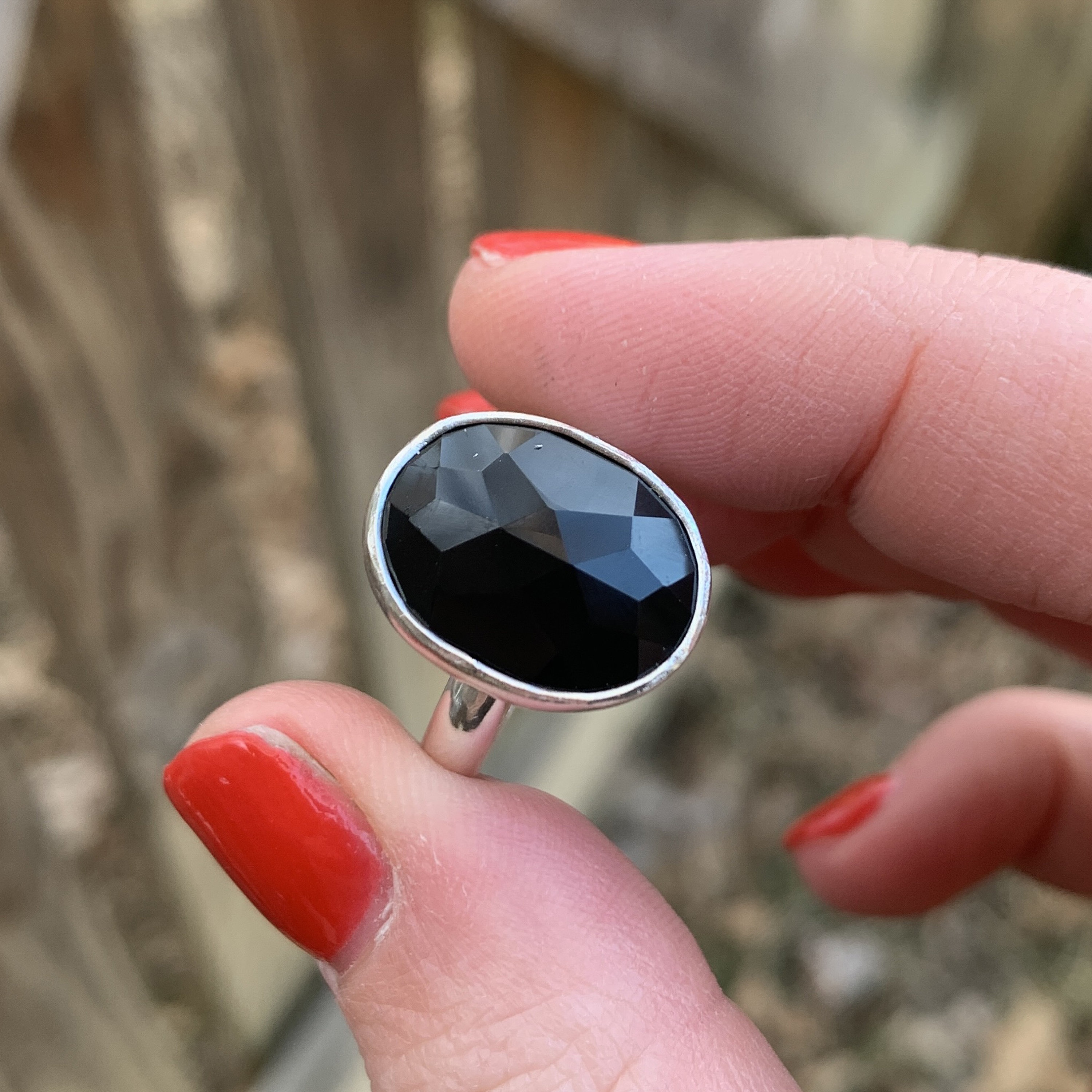 Black Onyx Ring - Onyx Ring - Oval Onyx - Sterling Silver Black Onyx ...