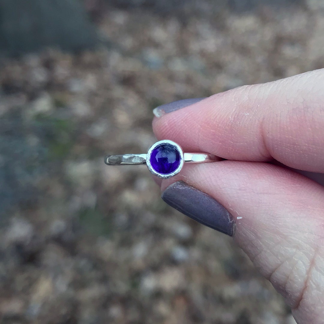 Amethyst Ring - Purple Ring - Stacking Ring - February Birthstone ...