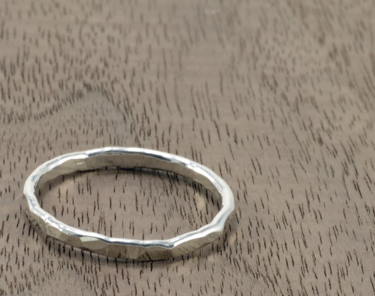 Stacking Rings - Sterling Silver Hammered Bands - Thumb Ring - Pinkie ...