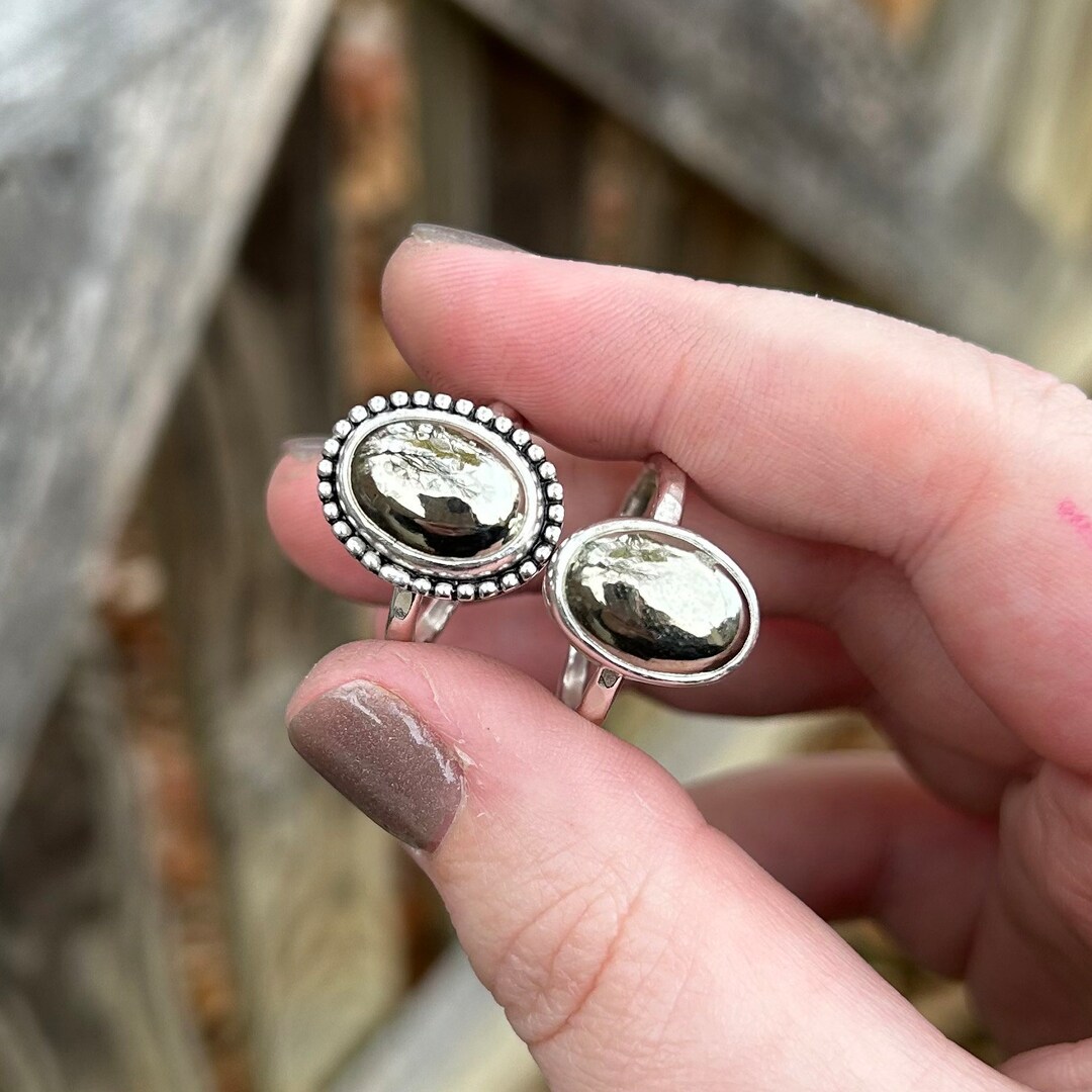 Pyrite Ring - Statement Pyrite Ring - Fools Gold Ring - Pyrite Jewelry ...