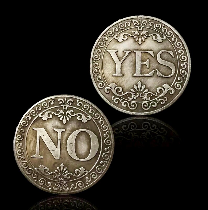 Yes or No Decision Coin | Heads or Tails Flip Coin | Flip Coin | Flip ...