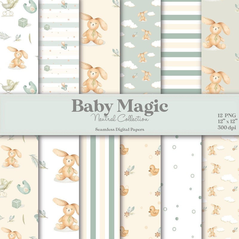 Baby Digital Paper - Etsy
