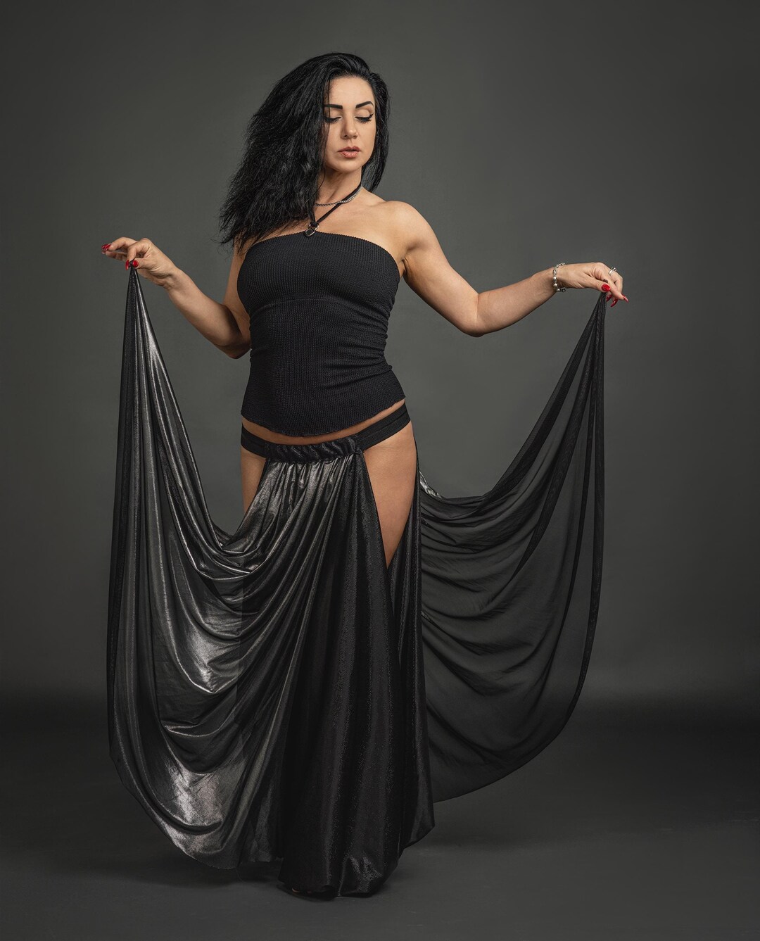 Glossy Black&mercury Tribal Fusion Harem Pants YOUR SIZE - Etsy