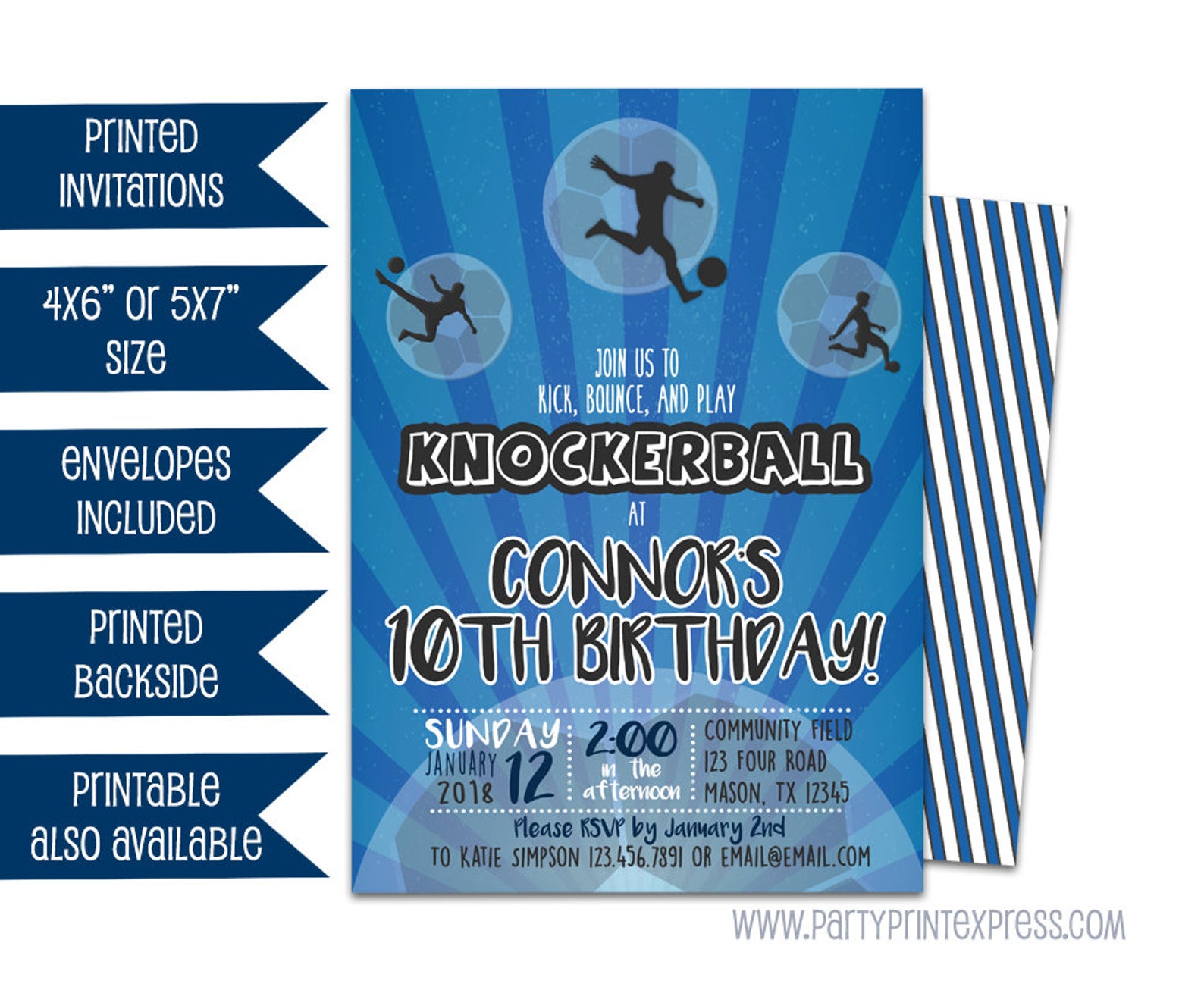 Bubble Ball Invitation Knockerball Birthday Invitations - Etsy