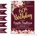Maroon Red Floral Birthday Invitations - Flowers Women Birthday Invites ...