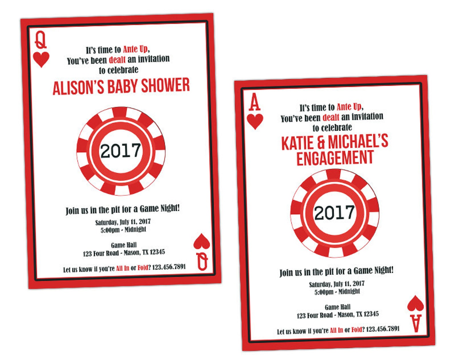 Casino Invitations Poker Invitations Man Birthday | Etsy