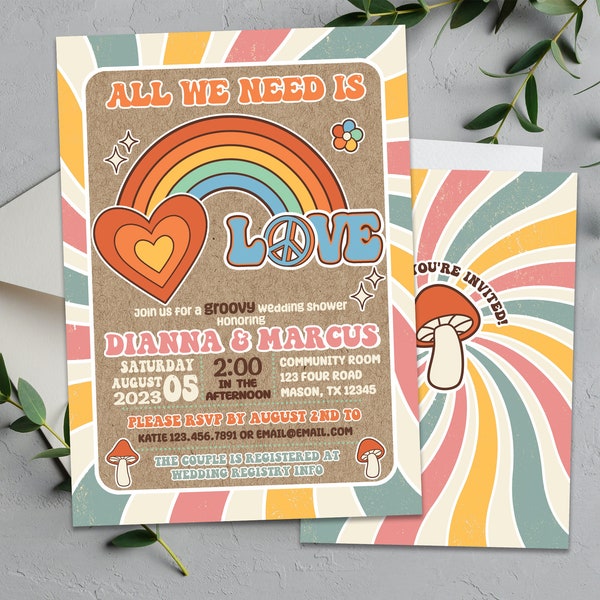 Psychedelic Wedding Invitations - Etsy