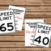 Speed Limit Sign Birthday Invitations for Men Women, Funny Over the ...