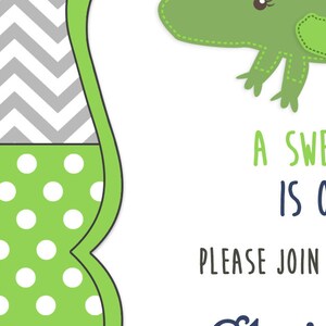 Alligator Baby Shower Invitation - Boy Gator Baby Shower Invite ...