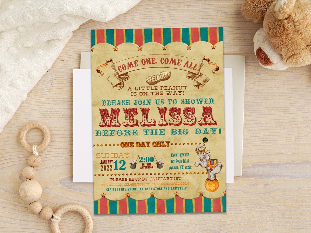 Invitaciones de circo vintage Invitación de circo de - Etsy España