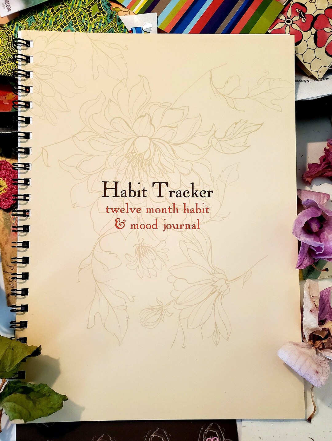 Botanical Habit Tracker Journal • Spiral-bound Intentional Wellness ...