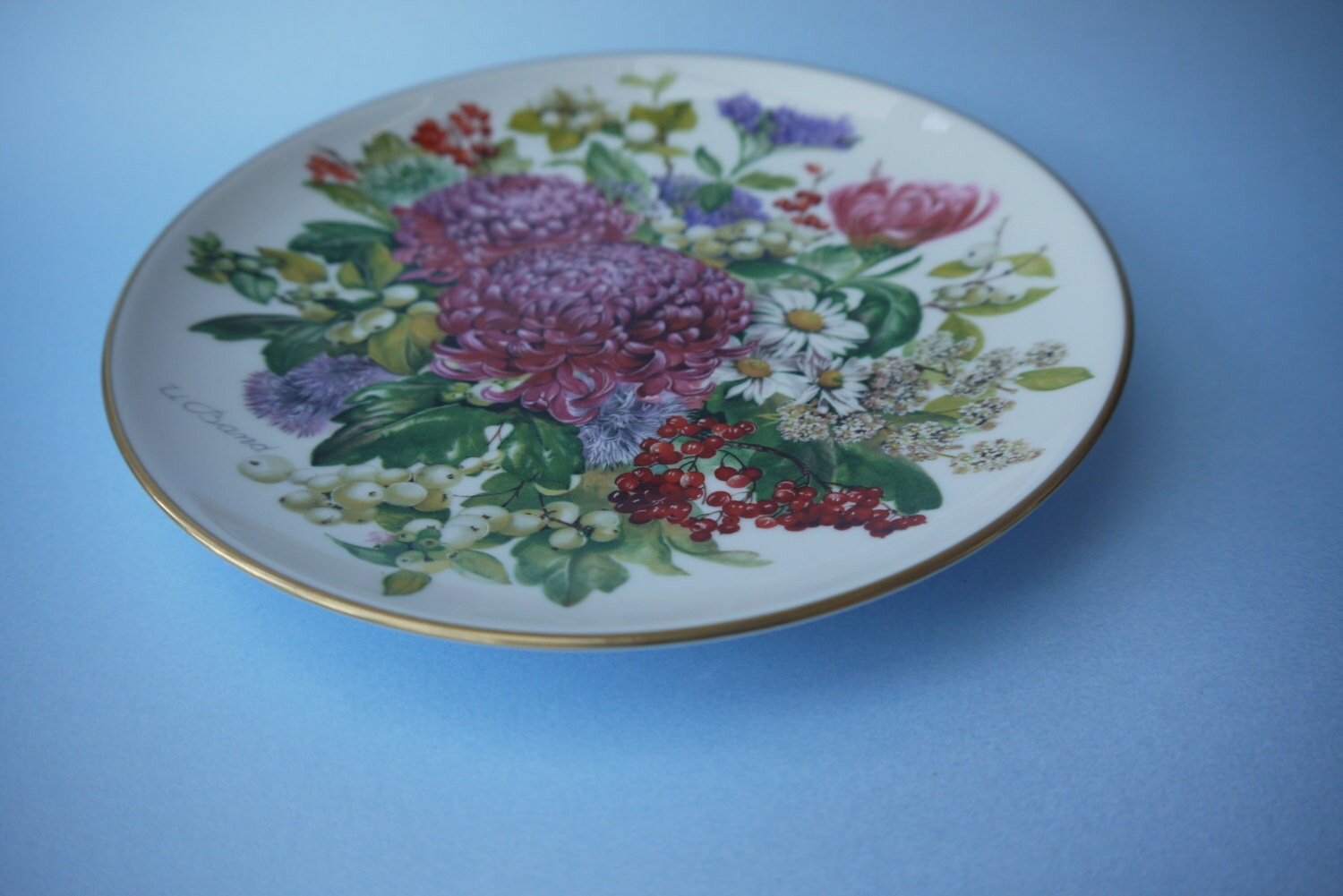 HUTSCHENREUTHER Plate Ursula Band bouquets of the Season Collector ...