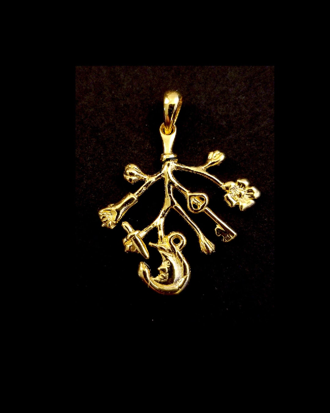 Italian Cimaruta Vermiel Double-sided -18K Gold Over Sterling Silver - Etsy