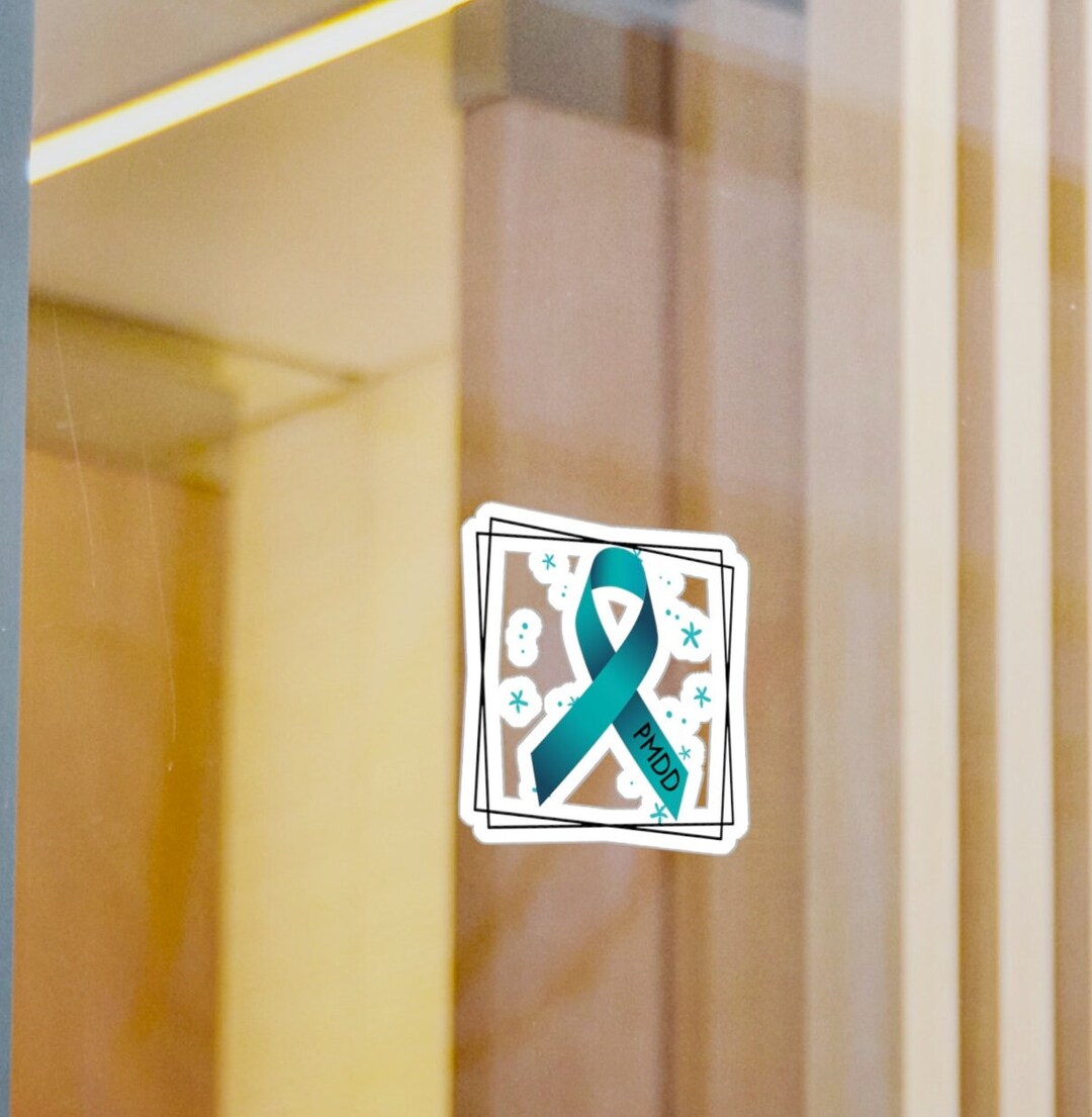 PMDD Awareness Ribbon Sticker PMDD Teal Ribbon Awareness Mental Health ...