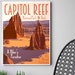 Capitol Reef National Park Utah Vintage Style Travel Poster - Etsy