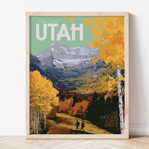 St George Utah Vintage Style Travel Poster | Etsy