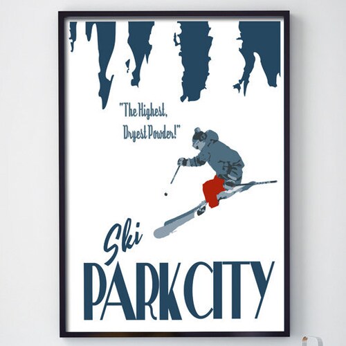 Sundance Utah Skiing Vintage Style Travel Poster Sundance - Etsy