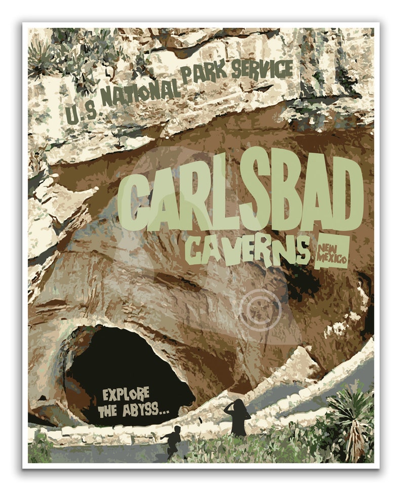 Carlsbad Caverns National Park Poster New Mexico National | Etsy