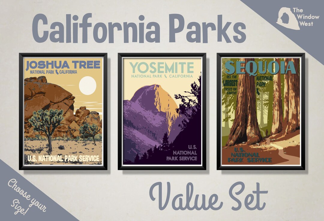 California National Park Travel Posters, Joshua Tree National Park ...