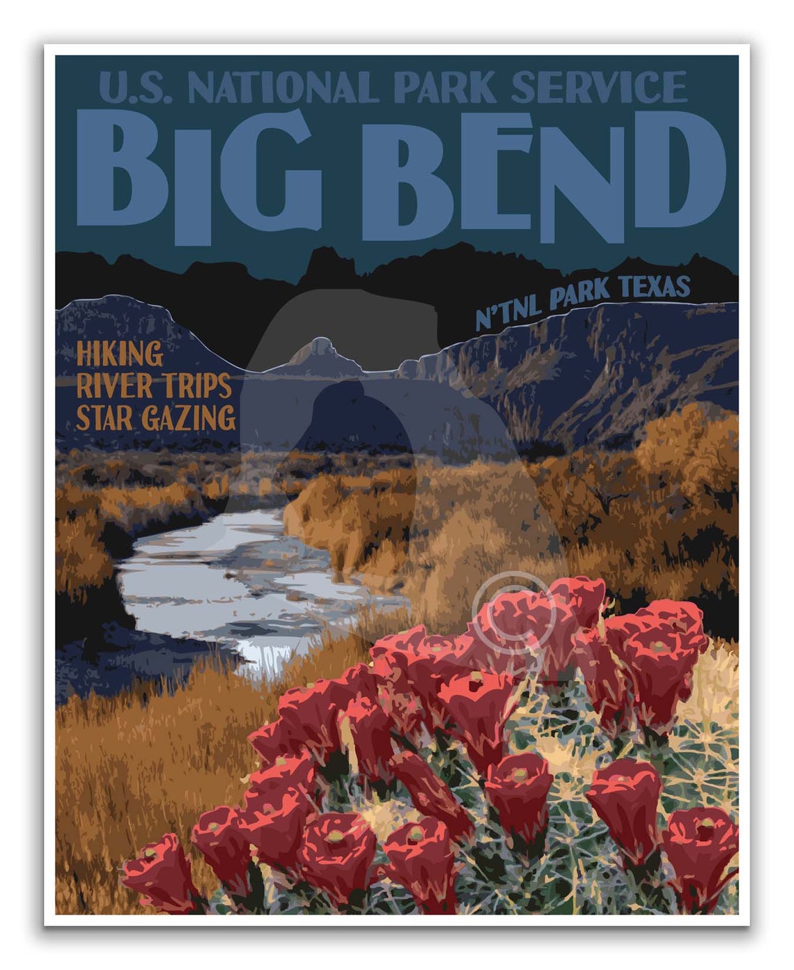 Big Bend National Park Poster Big Bend National Park Print | Etsy