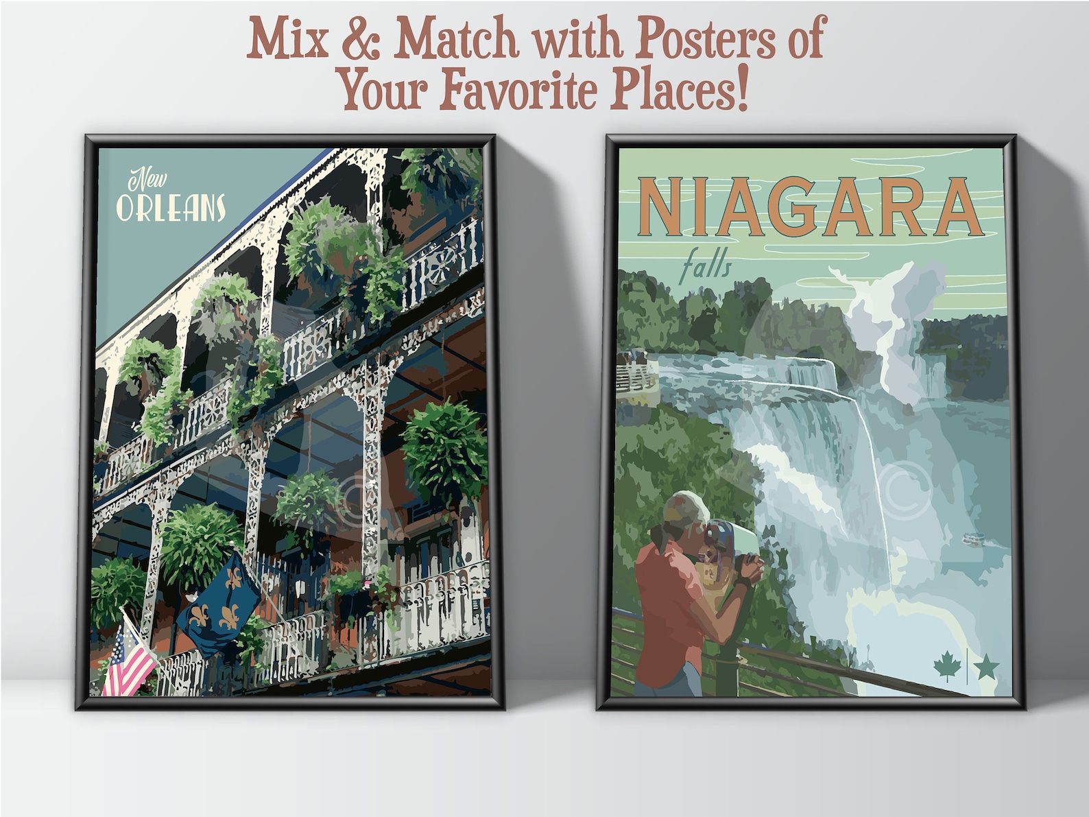 New Orleans Vintage Style Travel Poster New Orleans Print - Etsy