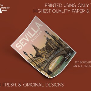 Seville Spain Vintage Style Travel Poster, Sevilla Espana Print - Etsy
