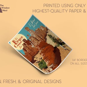 Bryce Canyon National Park Utah Vintage Style Travel Poster, National ...