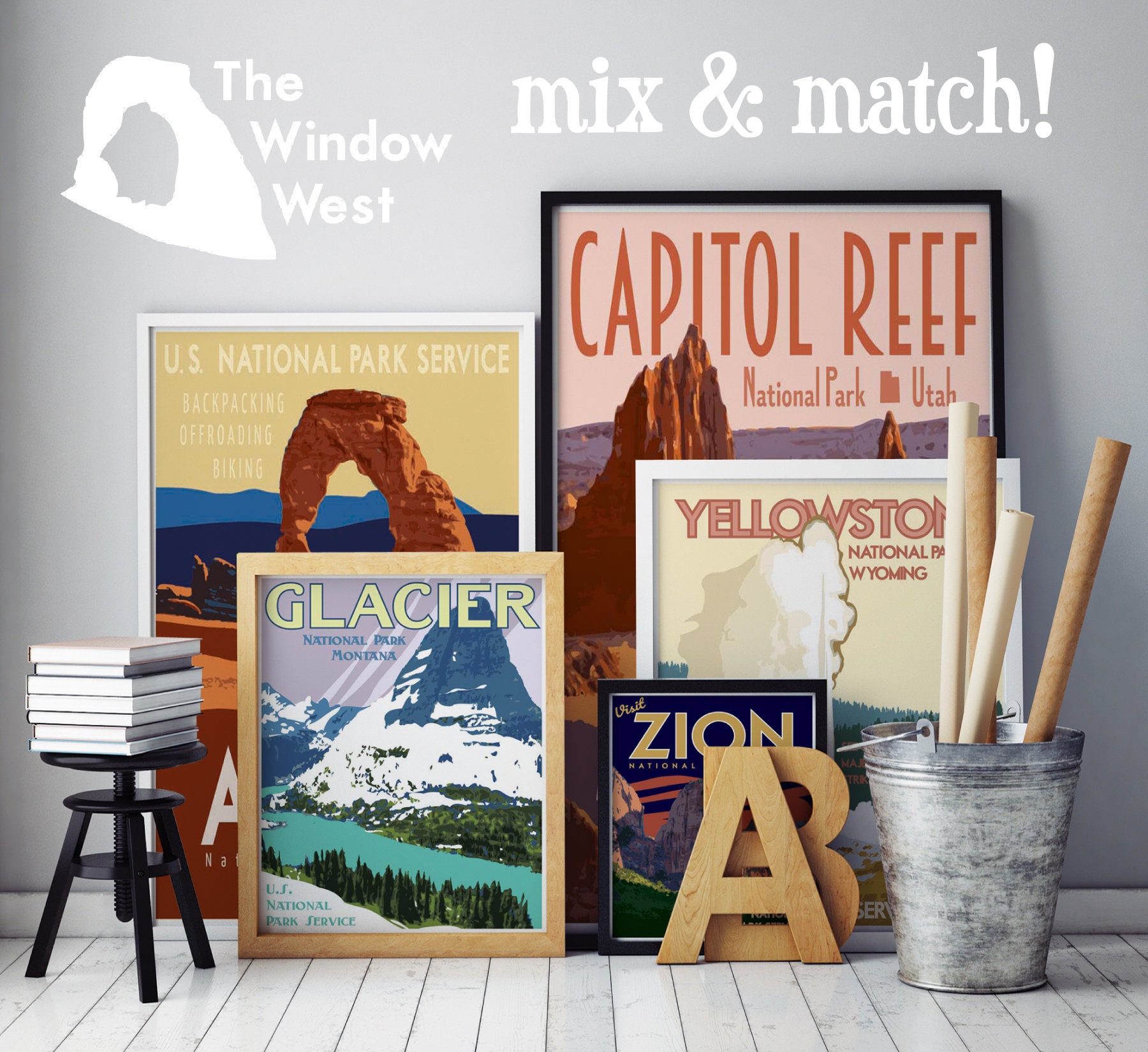 Capitol Reef National Park Utah Vintage Style Travel Poster - Etsy