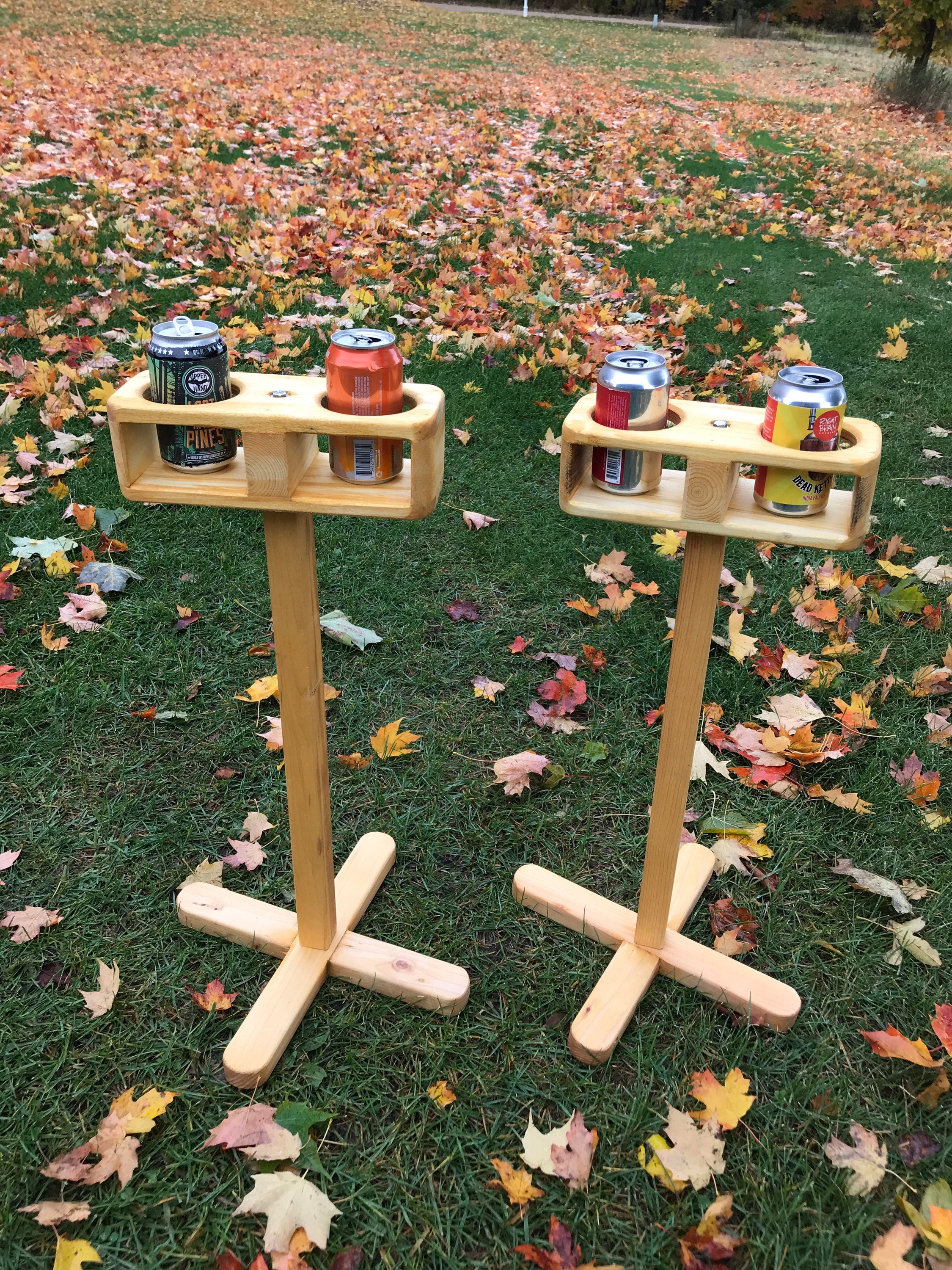 Double Drink Holder, Pair, With Bases - Etsy