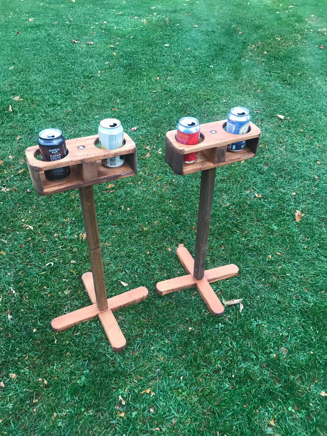 Double Drink Holder Pair With Bases - Etsy